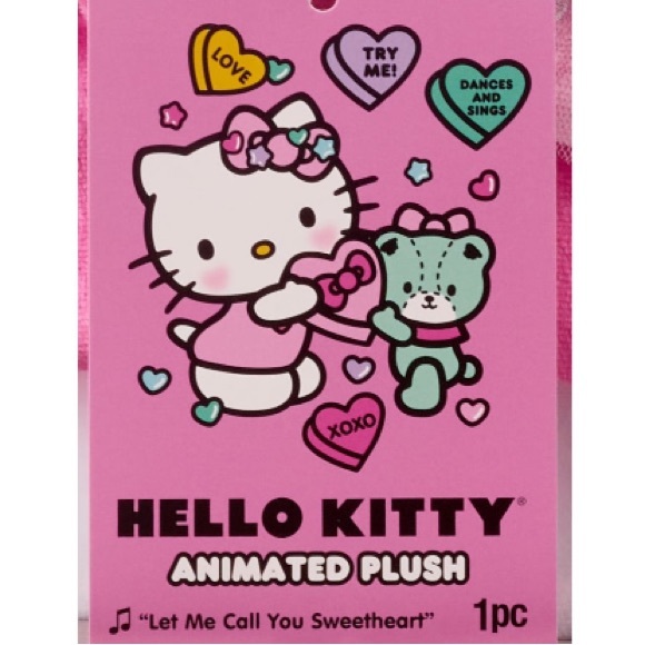 Hello Kitty | Holiday | Hello Kitty Valentines Xoxo Animated Plush Side ...